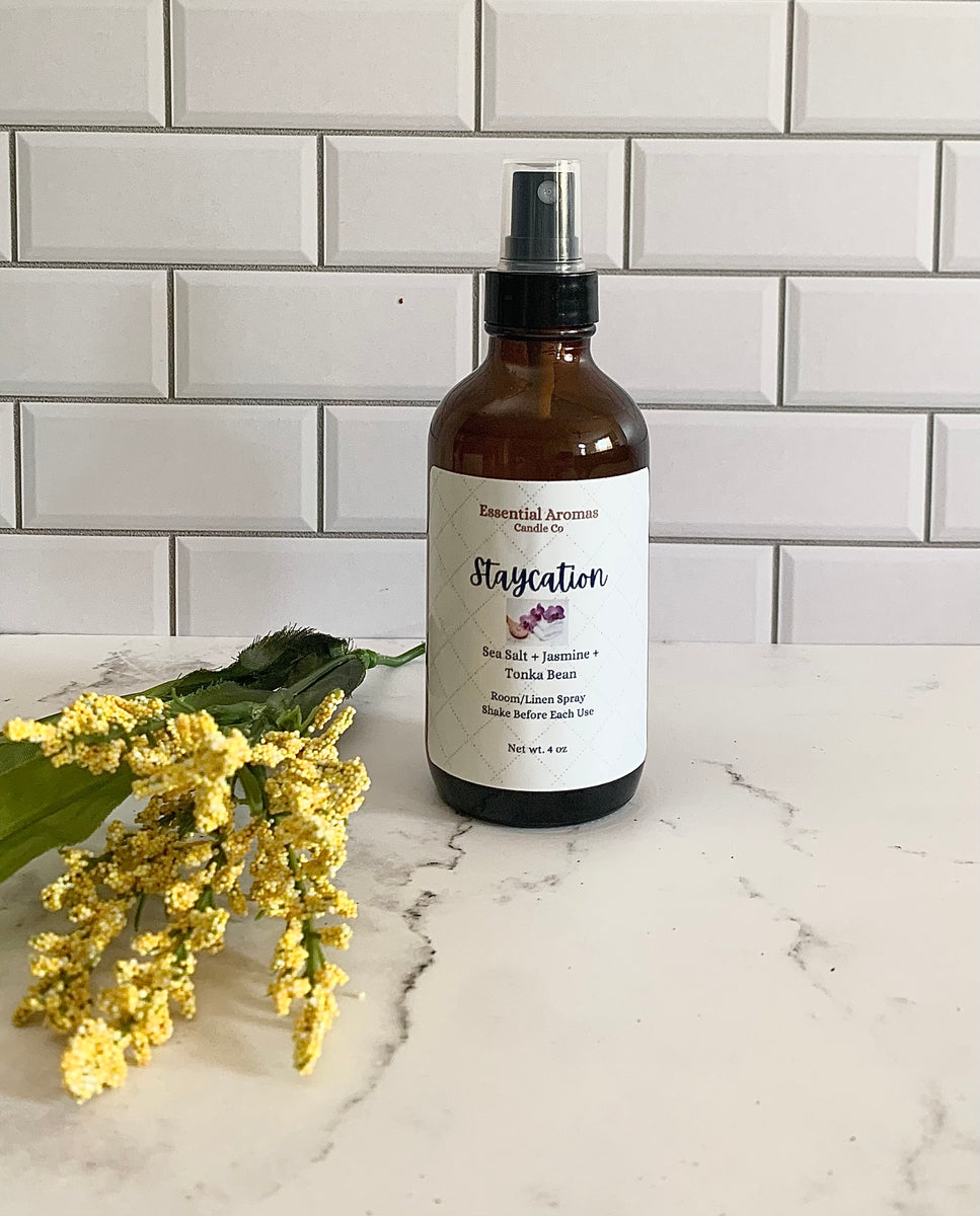 Staycation Room/Linen Spray – Essential Aromas Candle Company